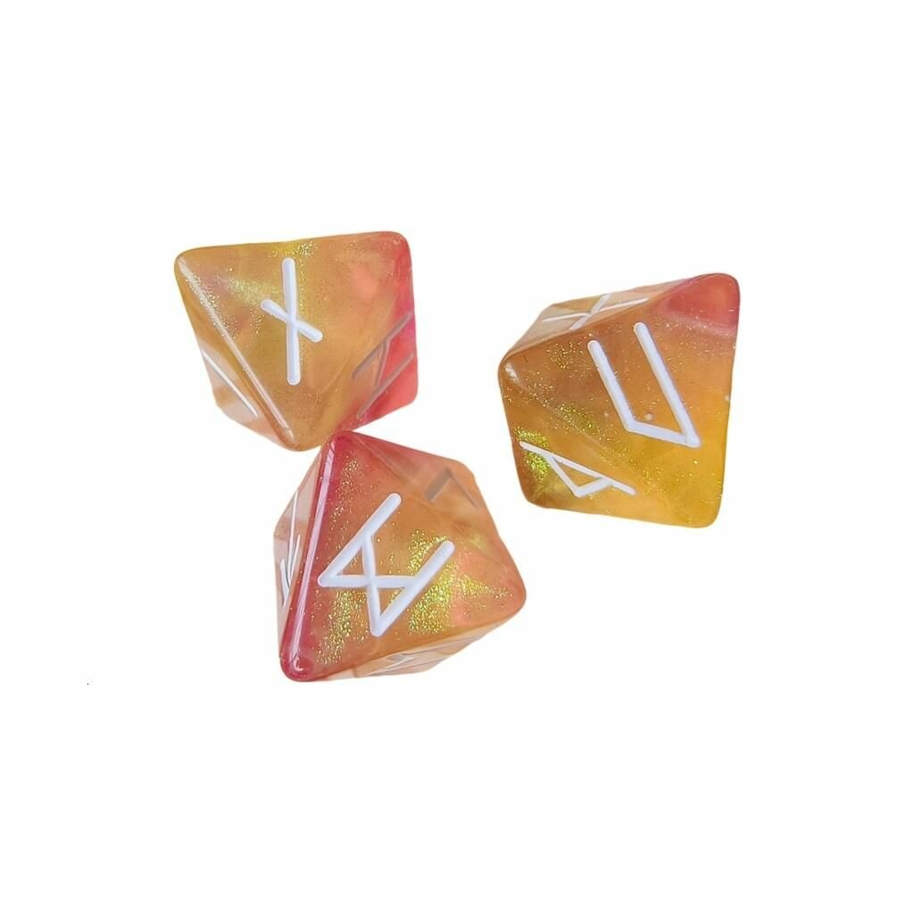 Рунные кубики для гадания, Пурпурный и золотой