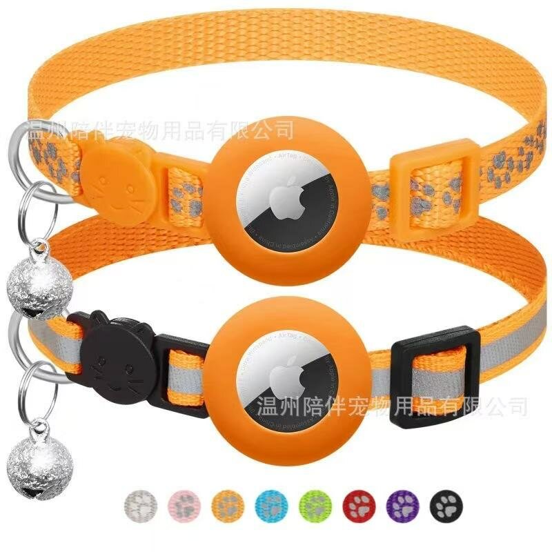 Ошейник для домашних животных с креплением для трекера AirTag, ошейник для отслеживания кошки, предотвращающий потерю.