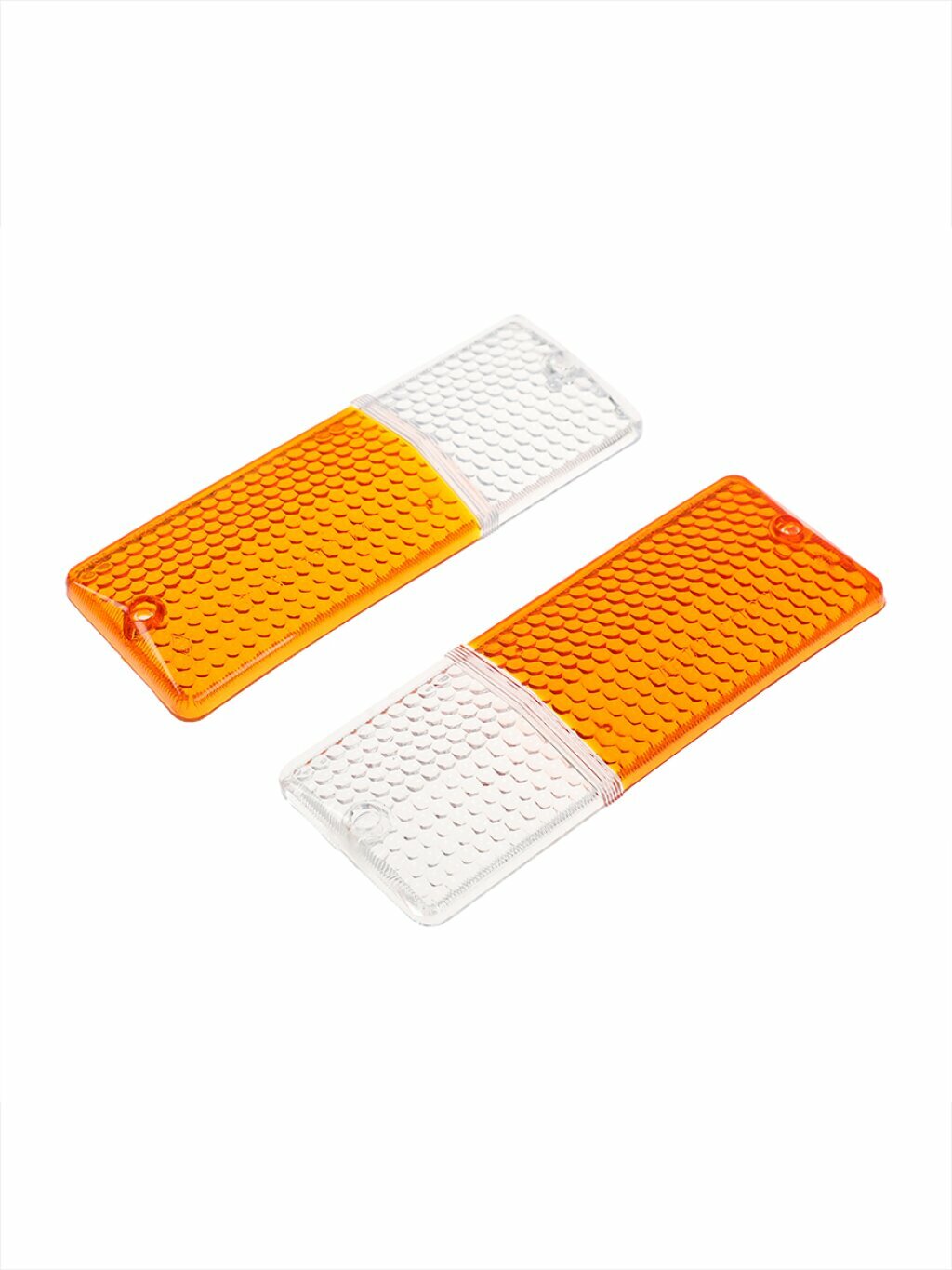 Стекло подфарника для а/м ВАЗ 2103/06 (желто/белое) (2 шт.)