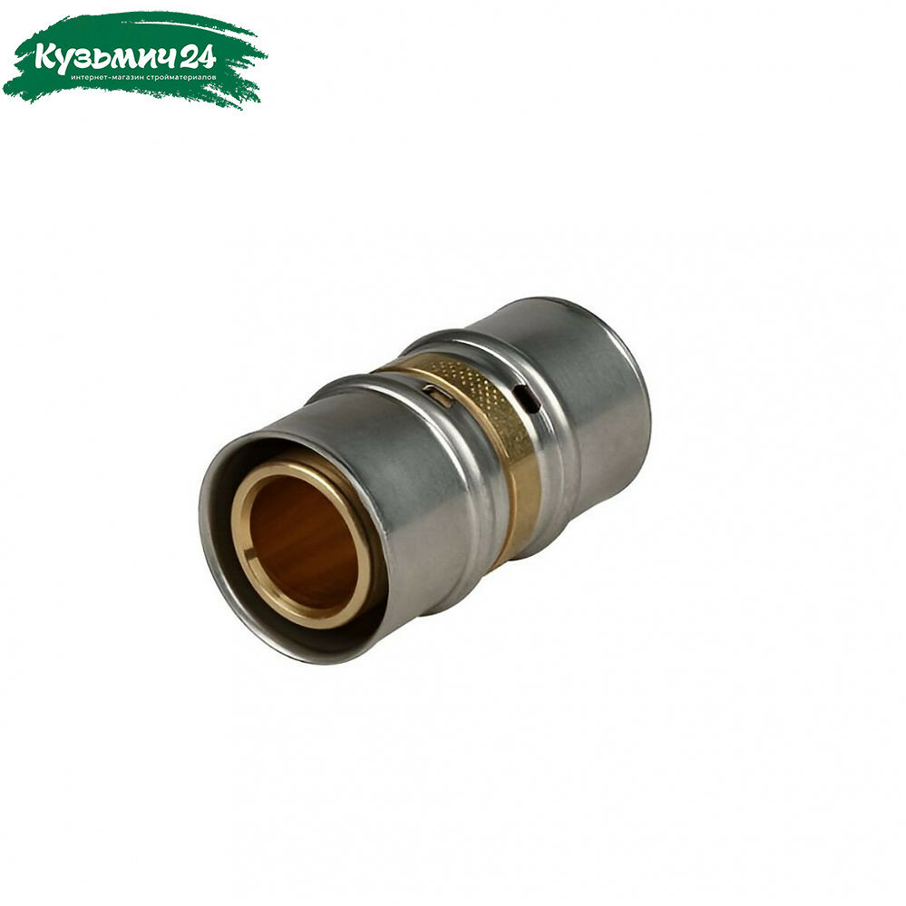 Муфта-пресс Valsir 32х32 мм, прямая, фитинг соединительный, латунь