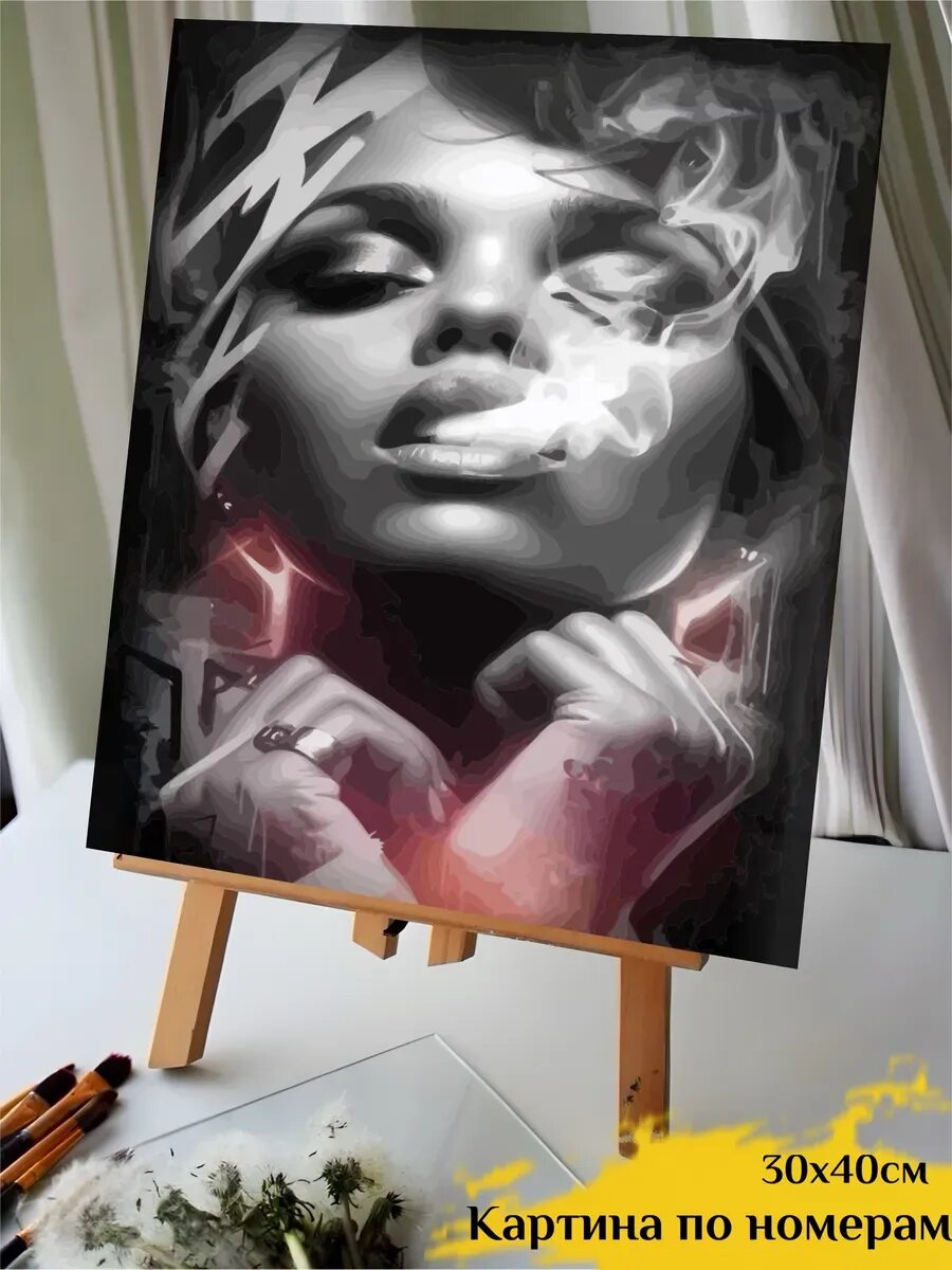 Картина по номерам девушка