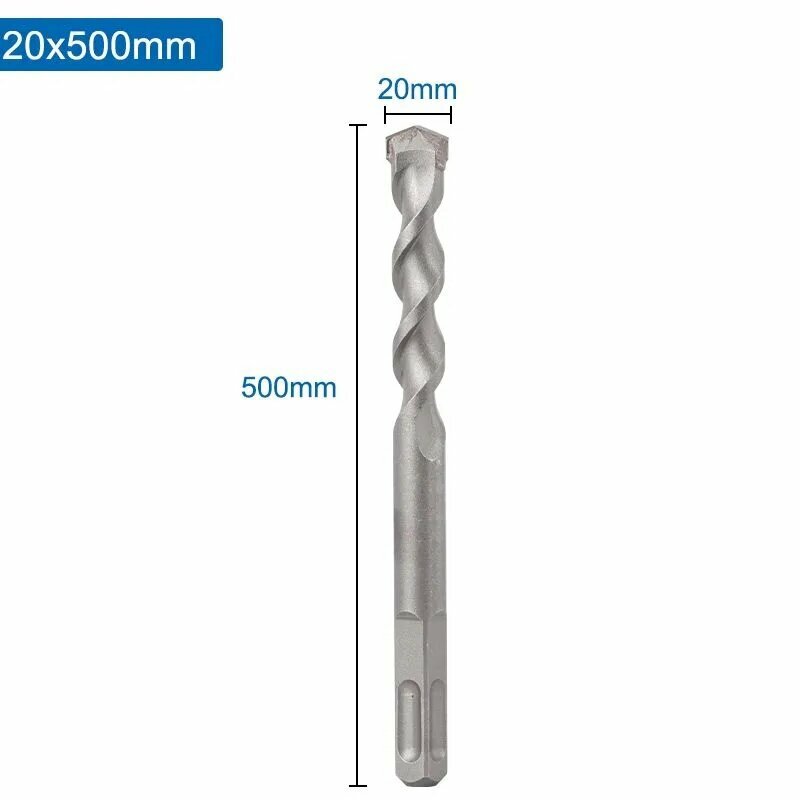 Сверло по бетону ударное, кирпичу, 20 х 500 мм, SDS-plus, трехгранный хвостовик