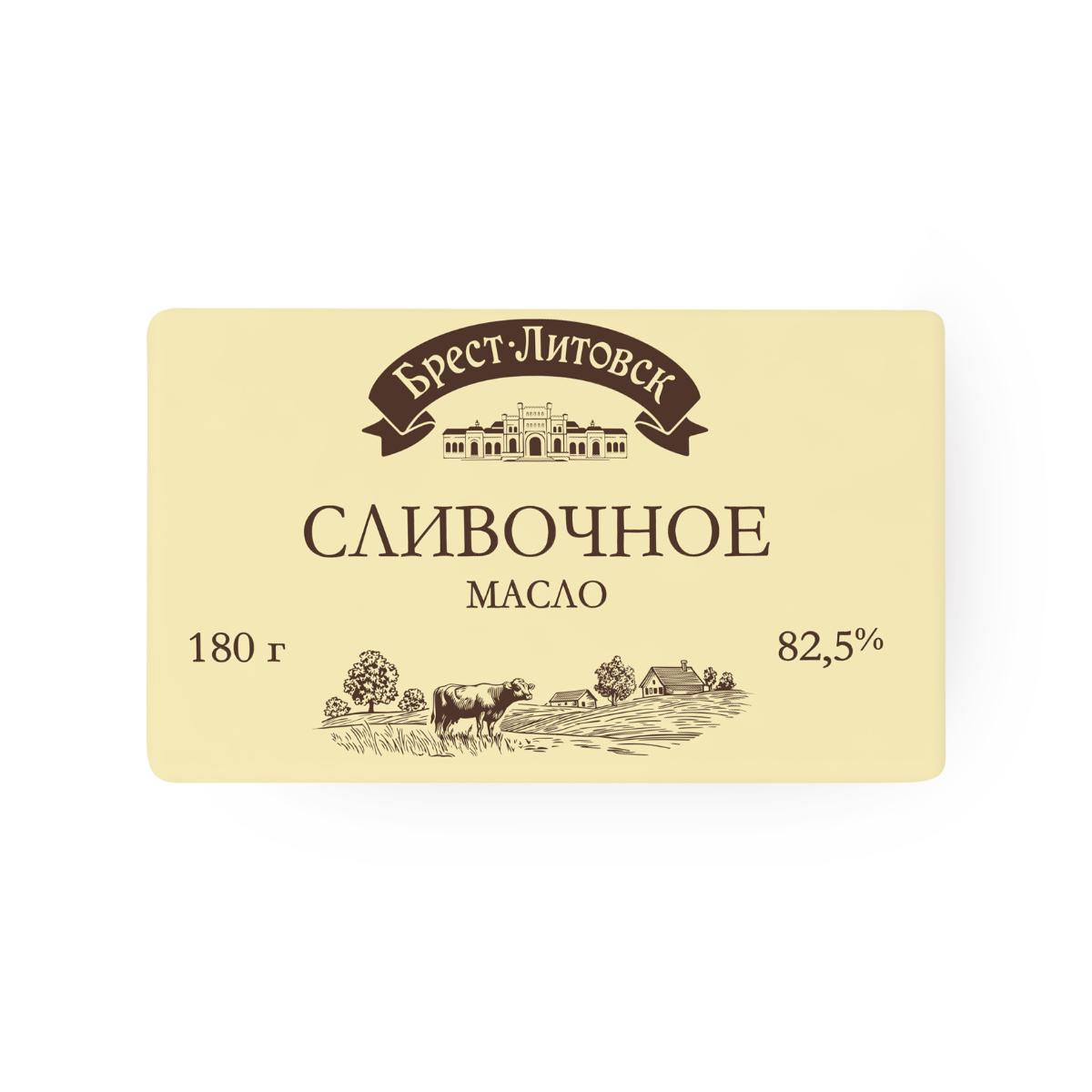 Масло сливочное Брест-Литовск, 82,5% жирности, бумажная упаковка, 180 г