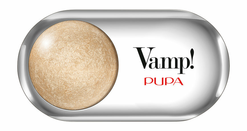 Pupa Vamp! WetDry Eyeshadow Запеченные тени для век | 201 CHAMPAGNE GOLD 100мл