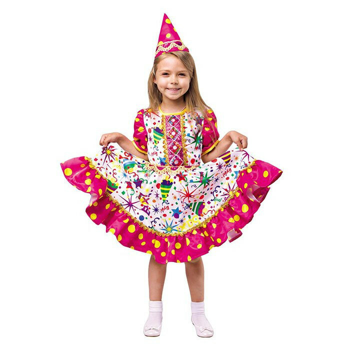 Костюм Д (новый ГОД) Хлопушка (платье, колпачок) р.30/116, 32/128 ткань арт.1042 к-18