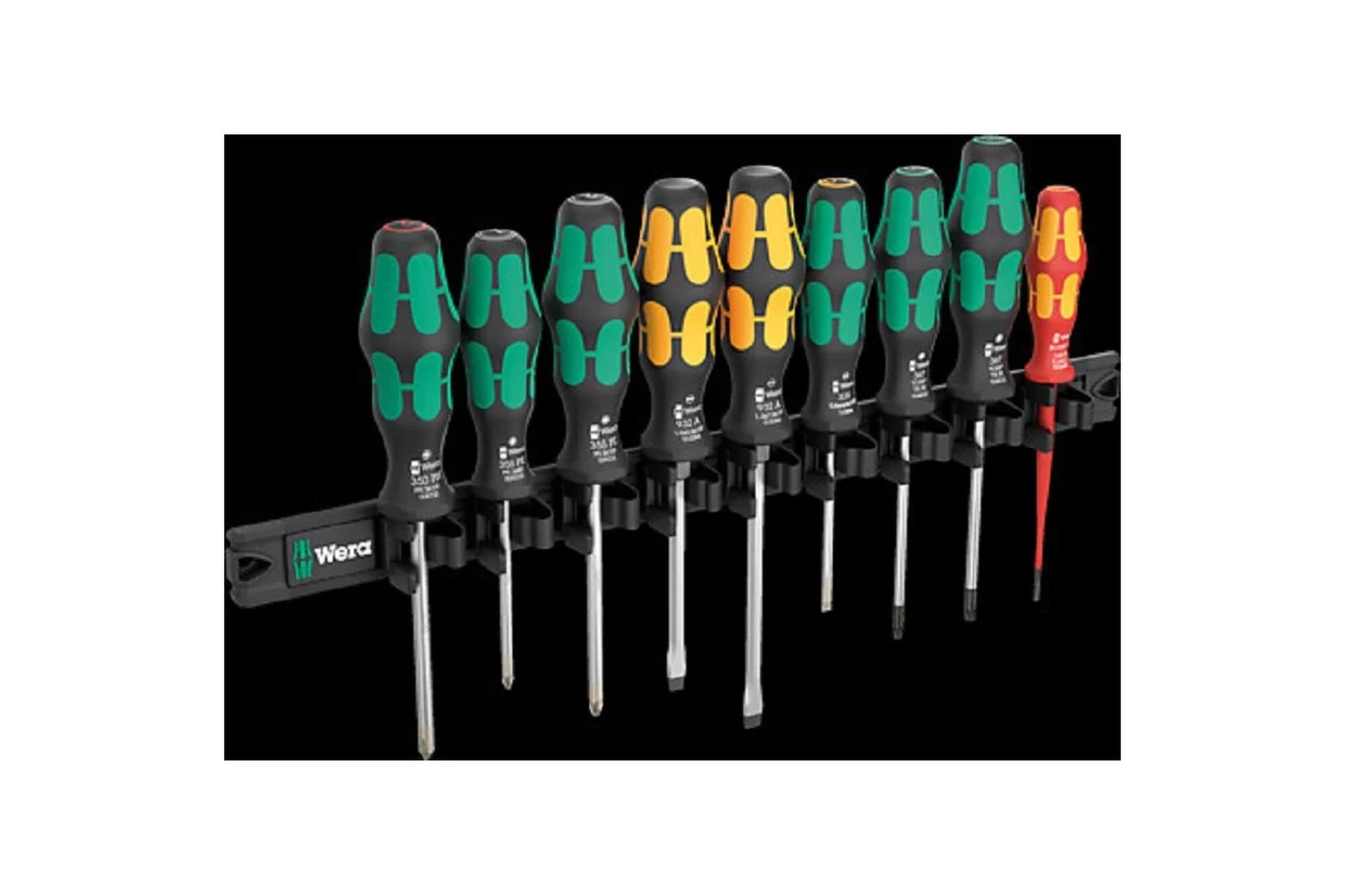 Магнитный держатель и набор отвёрток Kraftform, 9 пр. 9650 WERA WE-051012