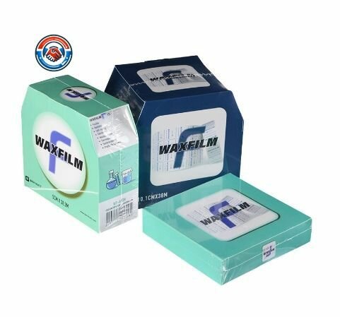 Парафильм герметизирующая пленка waxfilm M 2.5 см 38 м, лабораторная восковая плёнка для пробирок и посуды, гибкая газопроницаемая защита образцов