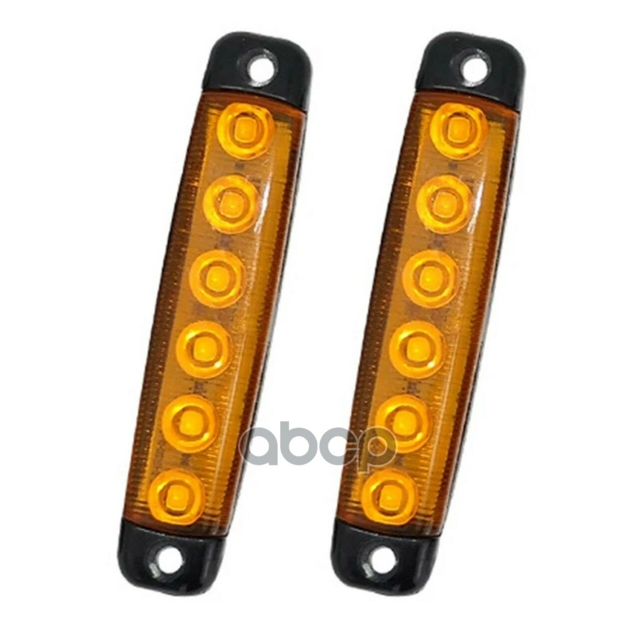 Фонарь габаритный и контурный светодиодный 6 SMD 24В желтый (2шт) вымпел арт. 5323 - высокое качество