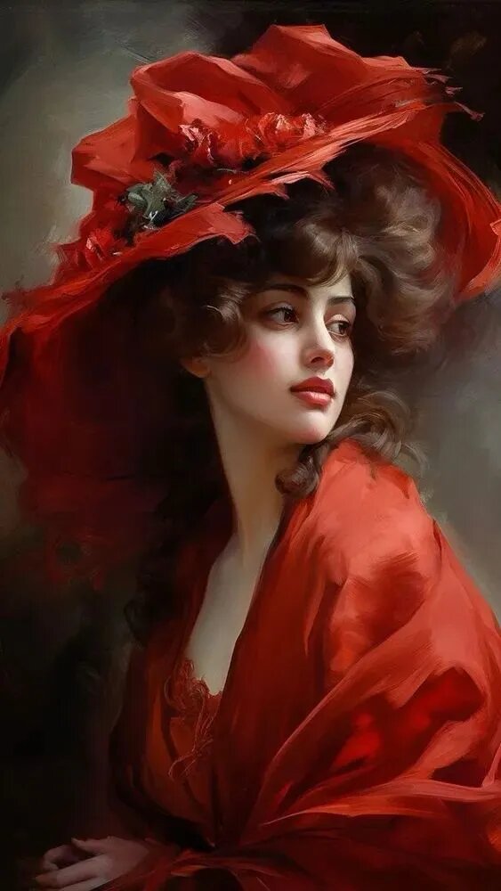 Алмазная Мозаика "Девушка В Шляпе" 40x50 См Алмазная Вышивка / Картина Стразами Подарков / Украшения