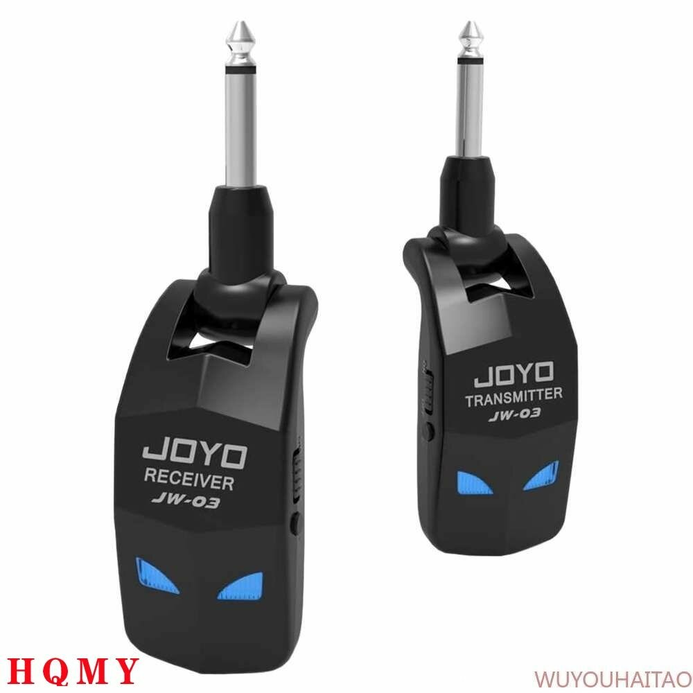 Беспроводная система для басгитары JOYO JW03 с премиум передатчикомприемником на 4 канала, работающая в диапазоне 2,4 ГГц и оснащенная функцией перезарядки