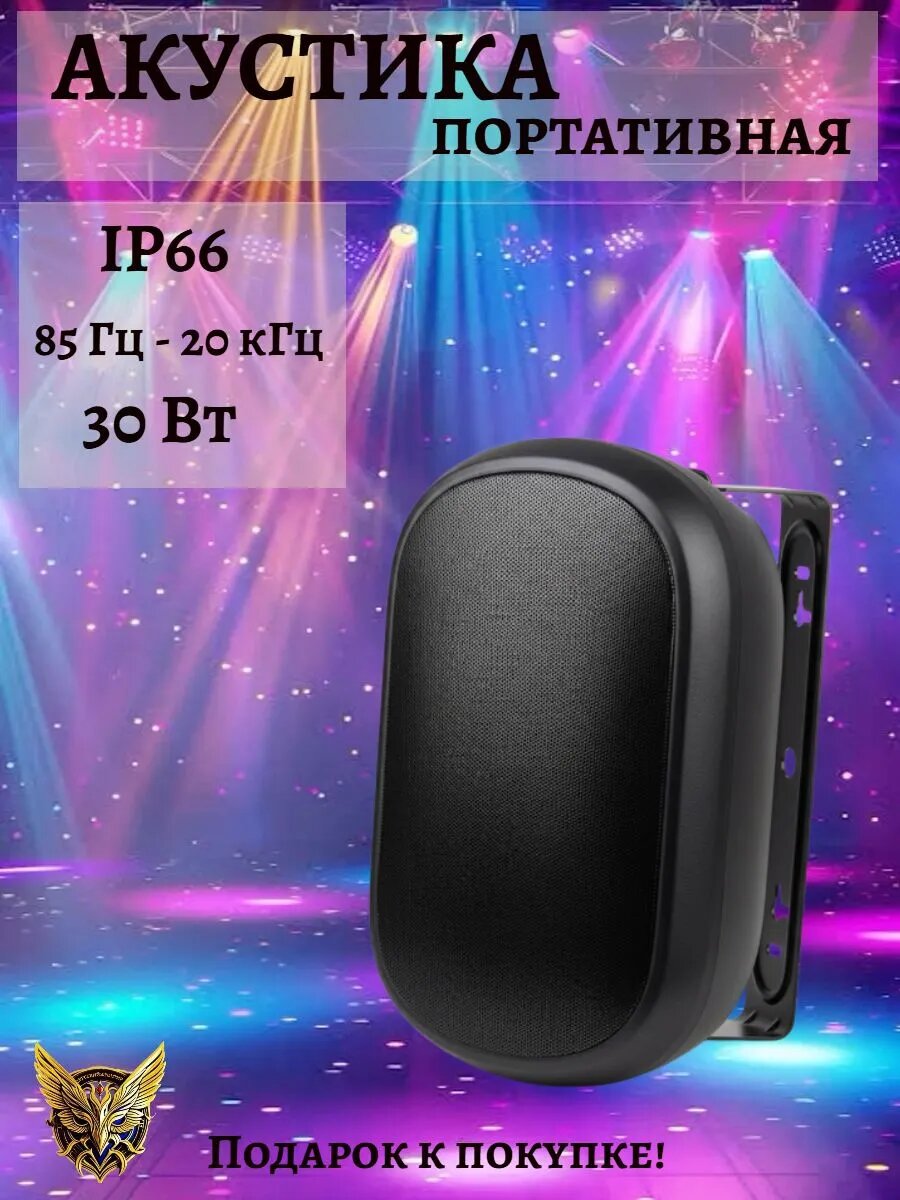 Акустика Radiotehnika "RT PARK 5", трансляционная, влагозащищённая, IP66, 30 Вт, чёрная