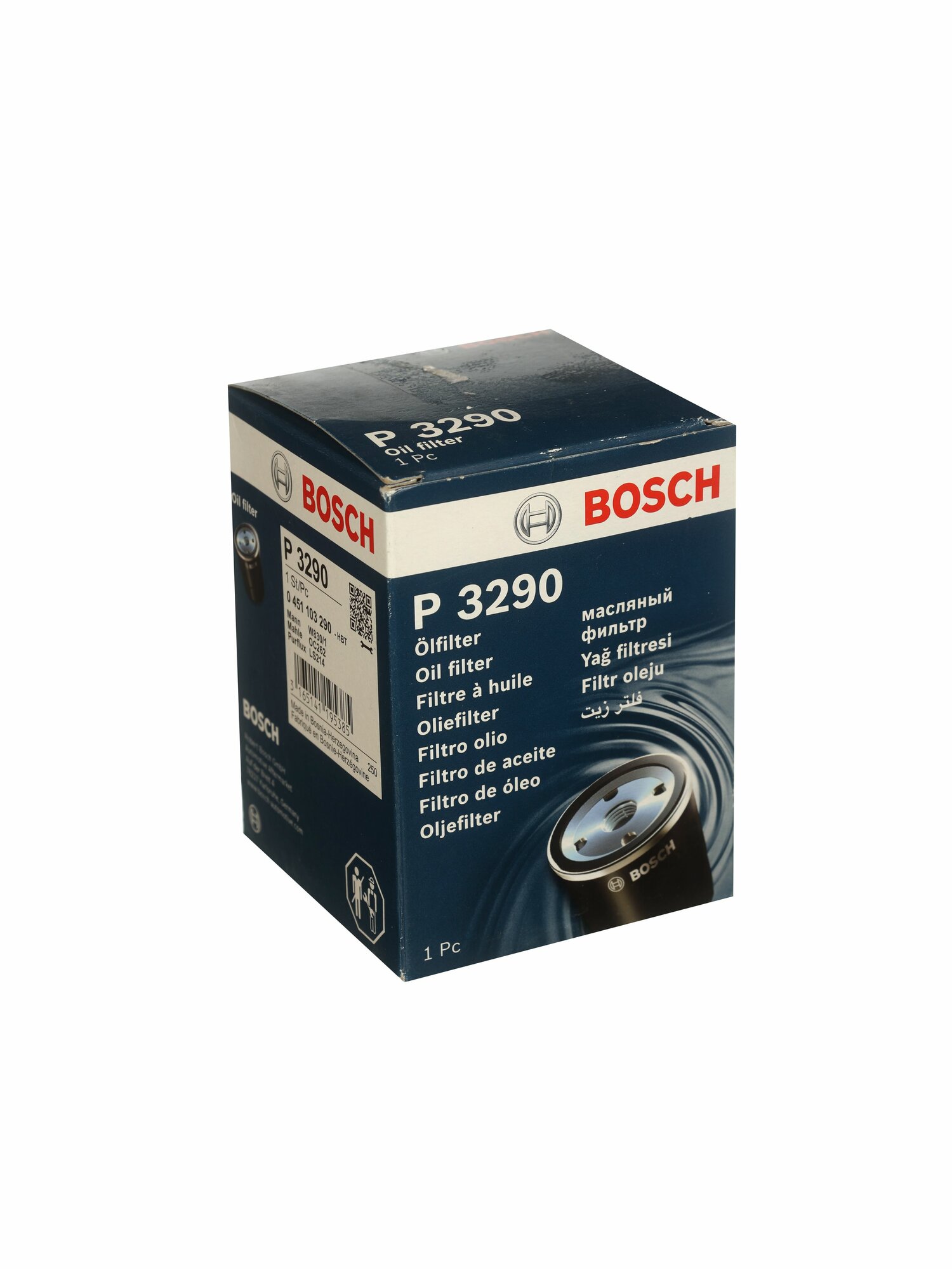 Фильтр масляный двигателя BOSCH (0 451 103 290) — фото 1