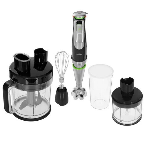 Блендер Braun MQ9185XLI серебристый [1200 Вт, скоростей - 3 шт, стакан, венчик]