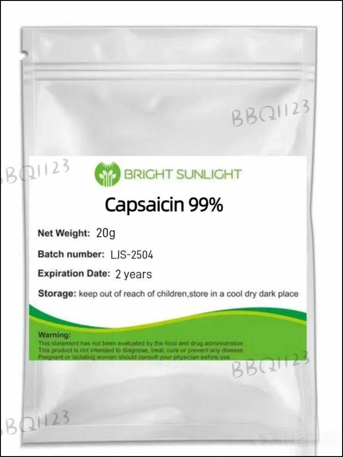 Capsaicin 99% 20 г капсаицина 99% экстракт чили чистый капсаицин порошок