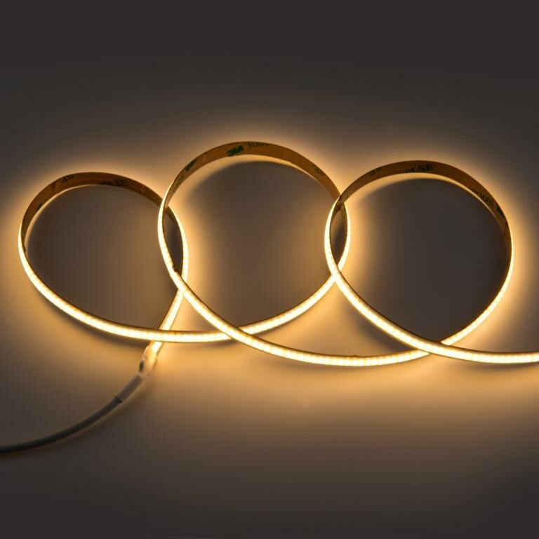 General Lighting Systems Лента светодиодная GLS-COB-320-8-24-IP20-3, 5 метров, 8Вт/м, 24В, 8мм, 320 диодов/м, 900 Лм/м, IP20, 3000К - теплый белый, 502901