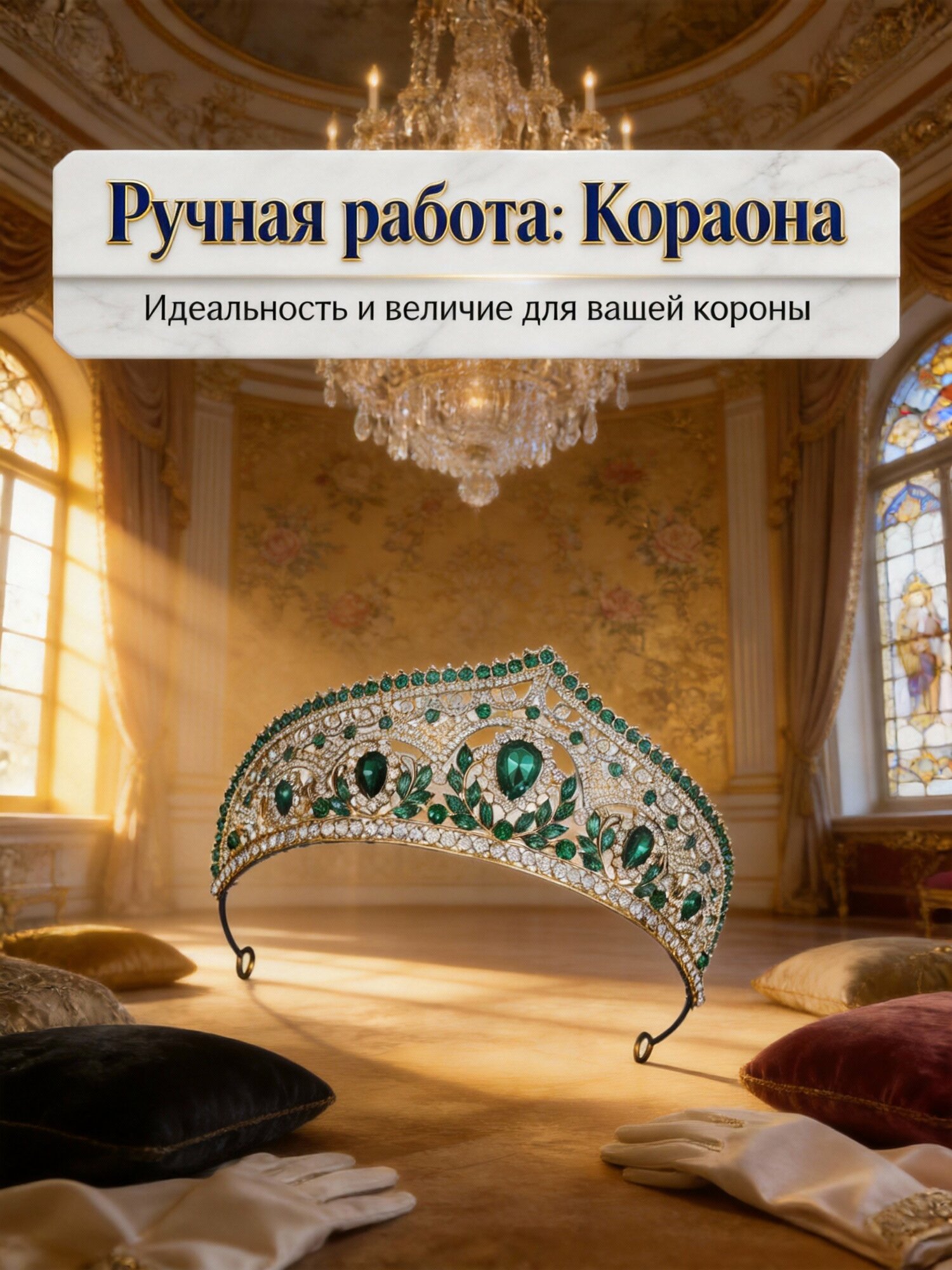 Ручная корона для невесты, свадебный головной убор со стразами и металлическими элементами, регулируемый аксессуар для торжеств
