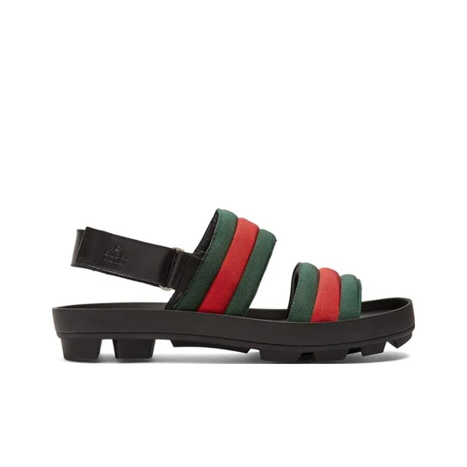 Сланцы GUCCI, размер EU 43 стопа (28CM), зеленый, — фото 1