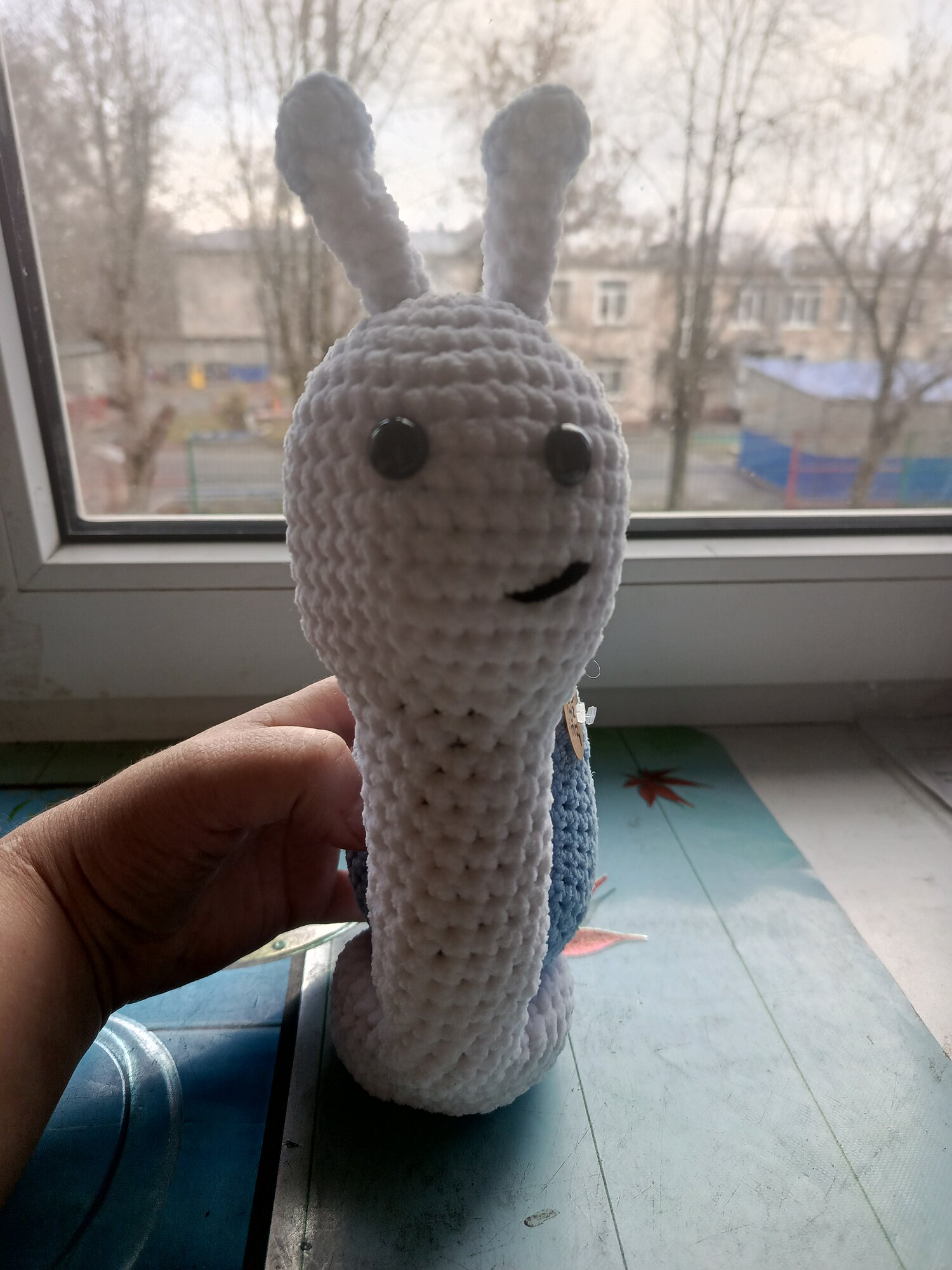 Вязанная мягкая игрушка, ручная работа, унисекс, плюш, синтепух,