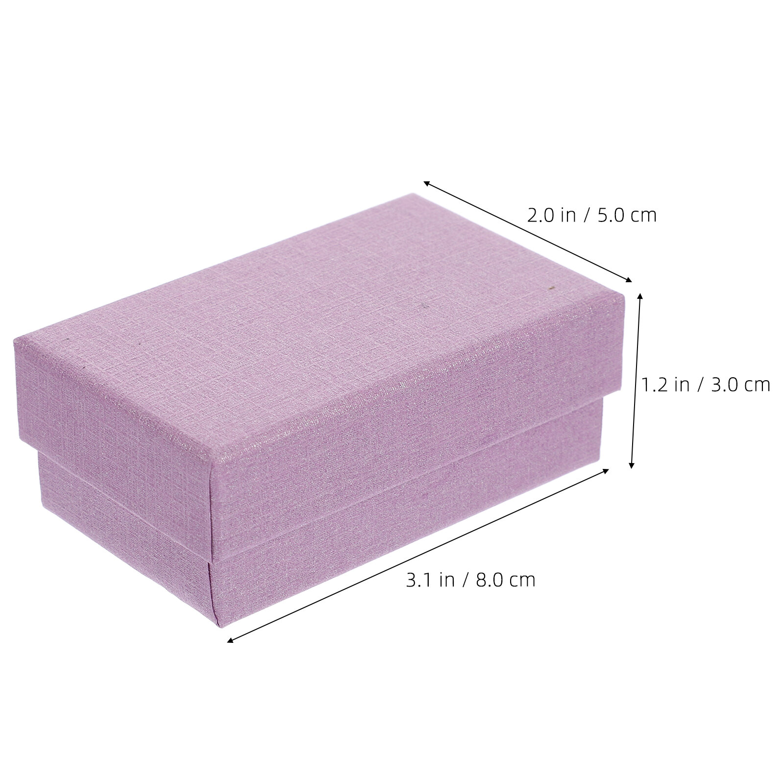 10 Штук Коробки Для Ювелирных Изделий Фиолетового Цвета 8.00X5.00X3.00Cm