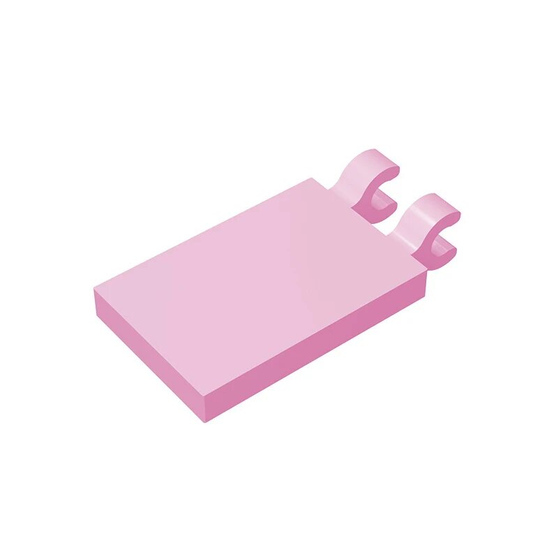 Плитка Gobricks 2x3 с 2 зажимами, Розовый
