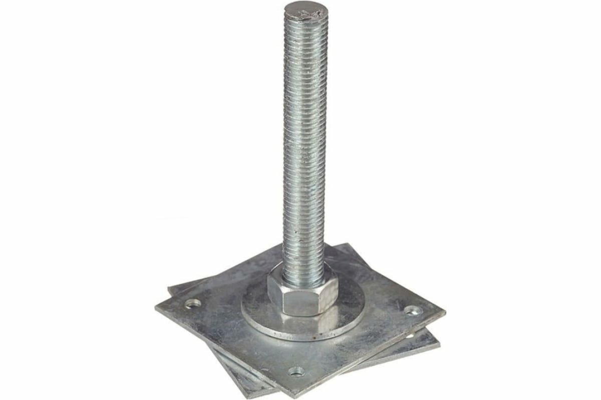 Анкер регулировочный по высоте 100х100х4 мм М20, H-200 мм