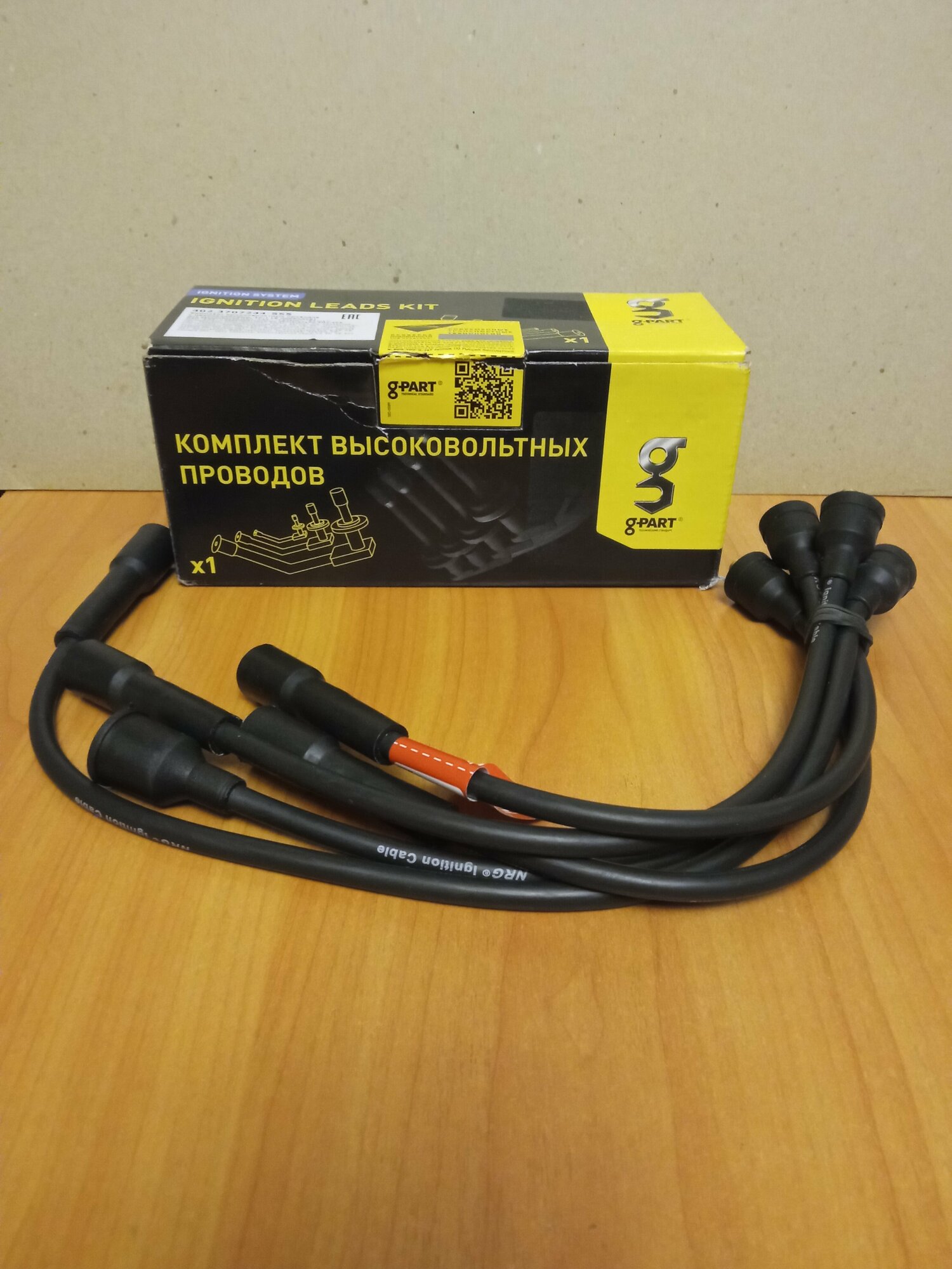 Провода высокого напряжения для ГАЗ, Волга. ГАзель, УАЗ с двигателями ЗМЗ-402, УМЗ-421,-4215 силиконовые с наконечниками. g-PART 402.3707244