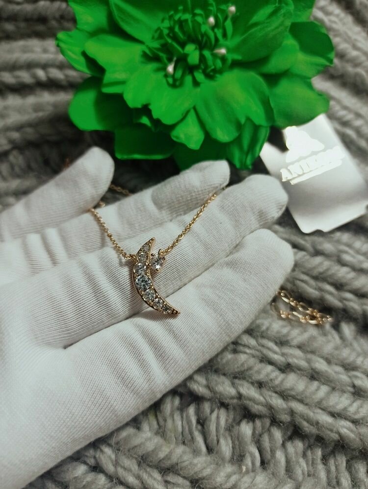 Колье, искусственный камень, циркон