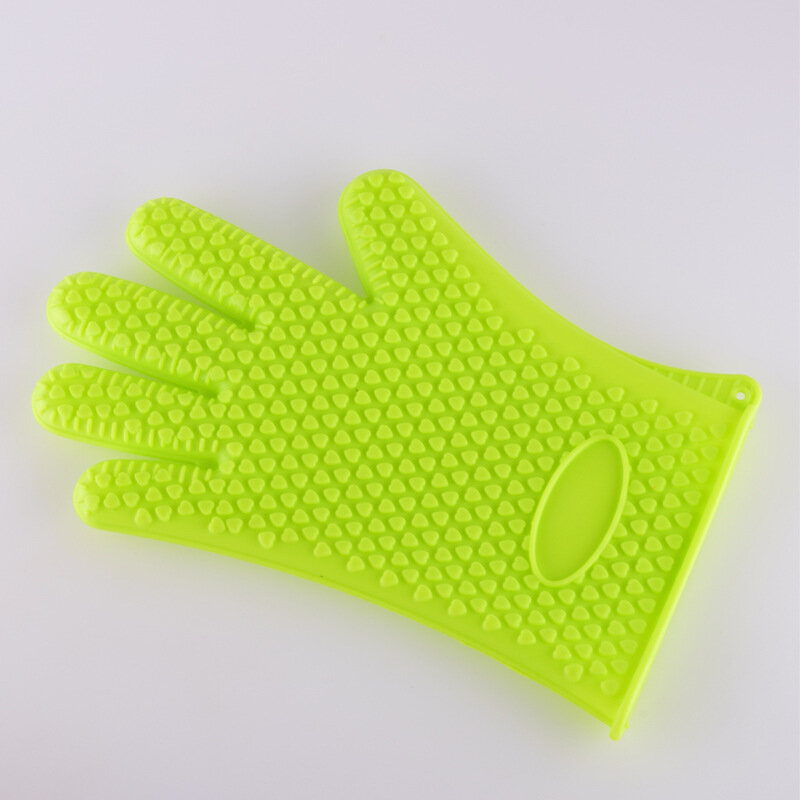 Перчатки для выпечки, силиконовые, в форме сердца, зеленые