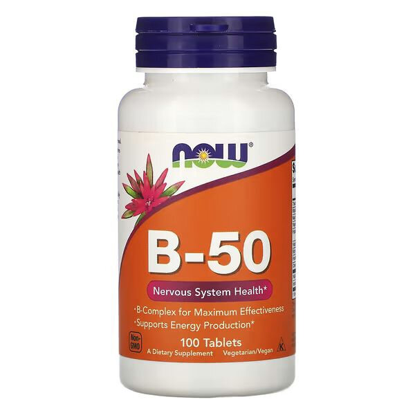 Vitamin B-50 Complex NOW (100 таб)