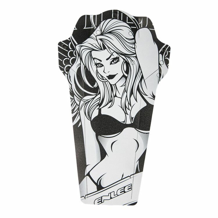 Крыло переднее для велосипеда щиток Enlee BF-50 Beauty черно-белое