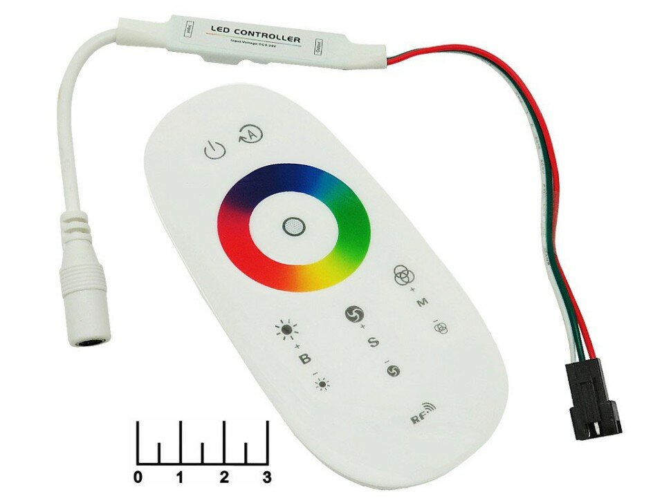 Контроллер для цифровой светодиодной ленты RGB + ПДУ RF 5V-24V (1024 LED) (2741)