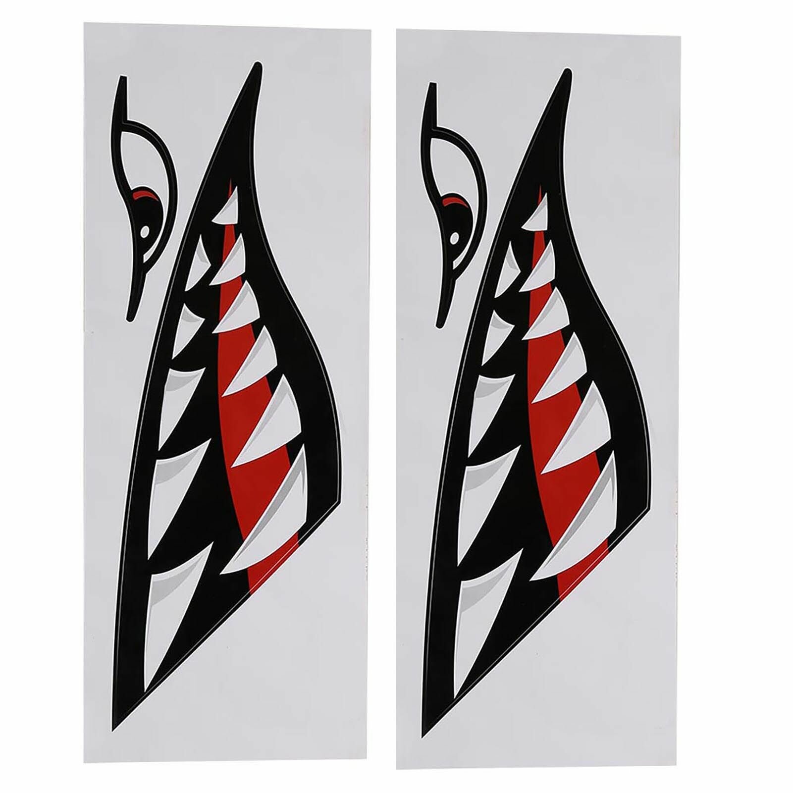 2 шт. водонепроницаемая наклейка в виде акульих зубов для автомобиля, каяка, лодки, грузовика, самодельное забавное украшение для транспортного средства