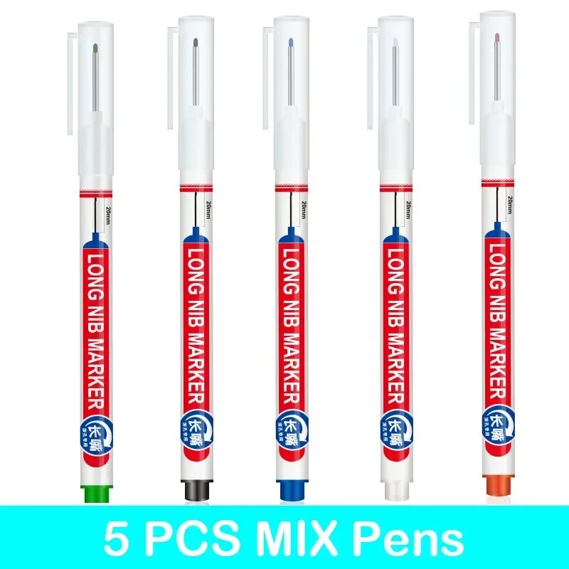 1/5 шт. 20 мм маркер с длинным наконечником и глубоким отверстием для металлической перфорационной ручки водостойкие украшения для деревообработки канцелярские товары для рукоделия