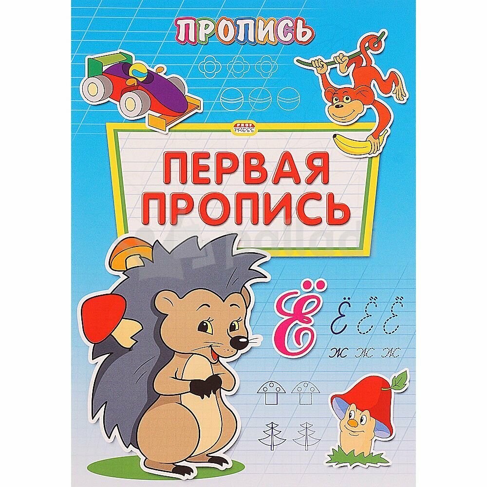 Раскраска-пропись А4 "Первая пропись" 8 листов