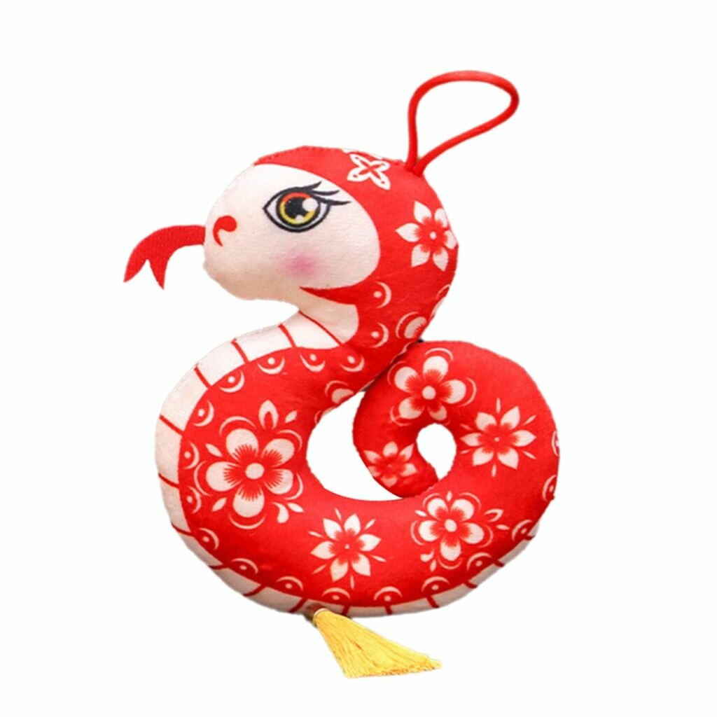 Плю шевая игру шка, Подвеска Змеи из бумажной вырезки-16 см, белая