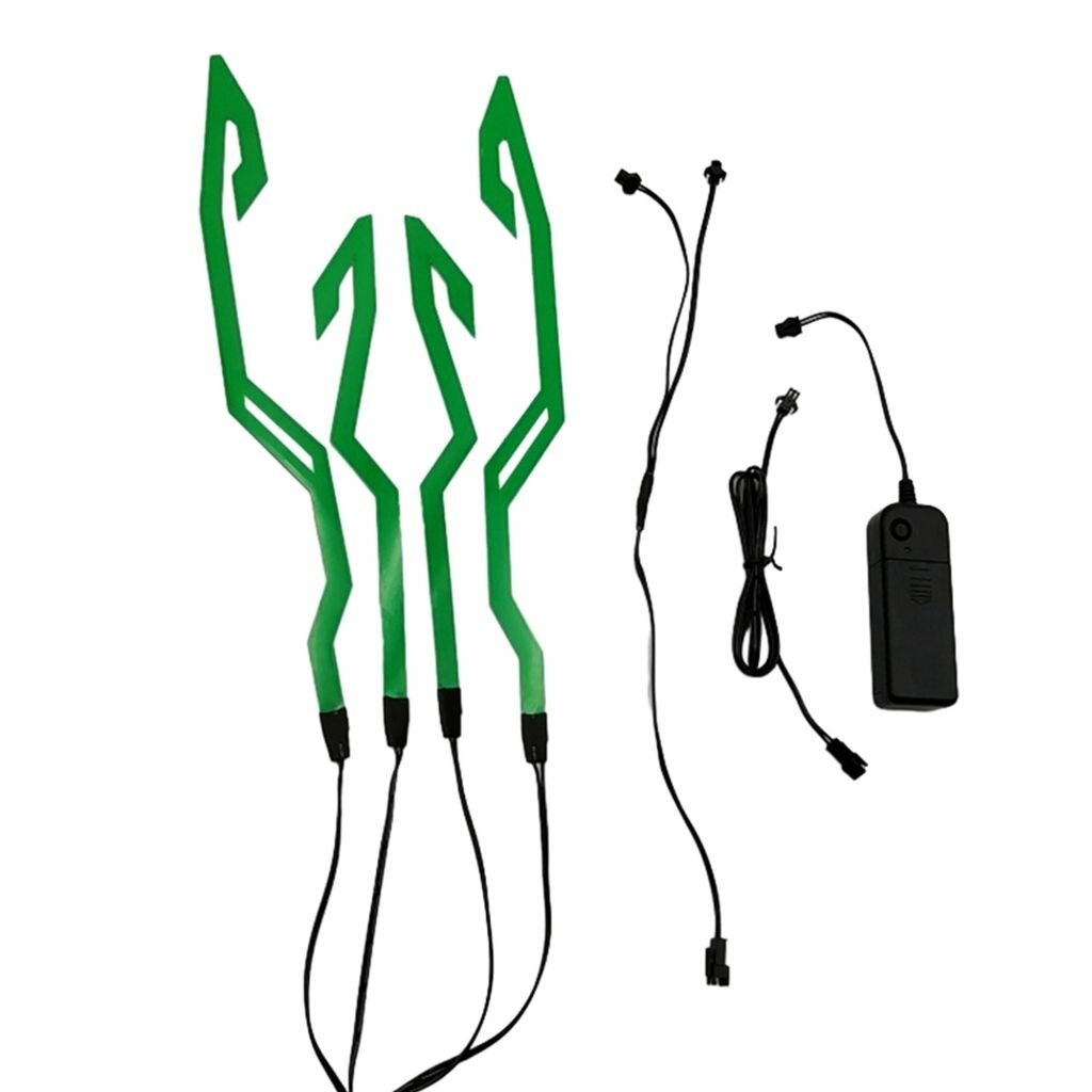 Светящаяся полоса мотоциклетного шлема one support four-зеленый