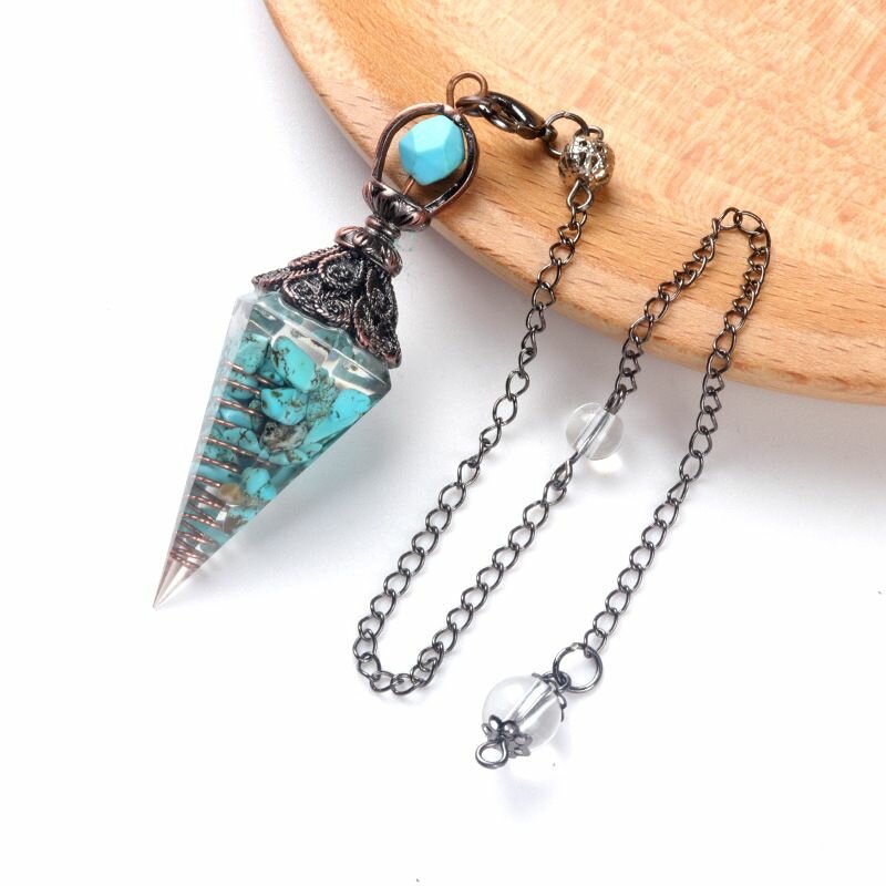 Кулон маятник пирамида из натурального аметиста для гадания, медитации и энергетической практики, универсальное эзотерическое украшение с кристаллами