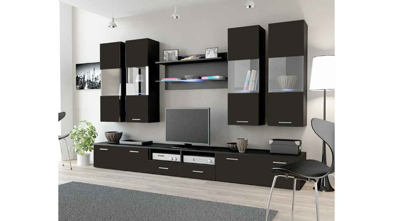 Гостиная Дрим Венге Цаво 3354 NEW 300x45x180 см, коричневый Фиеста