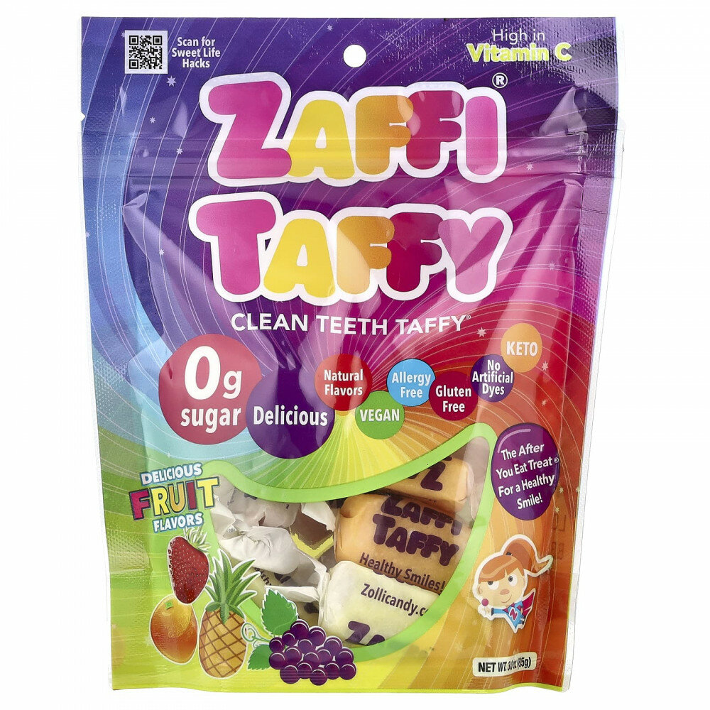 Zollipops, Zaffi® ириска, вкусные фрукты, 85 г (3 унции)