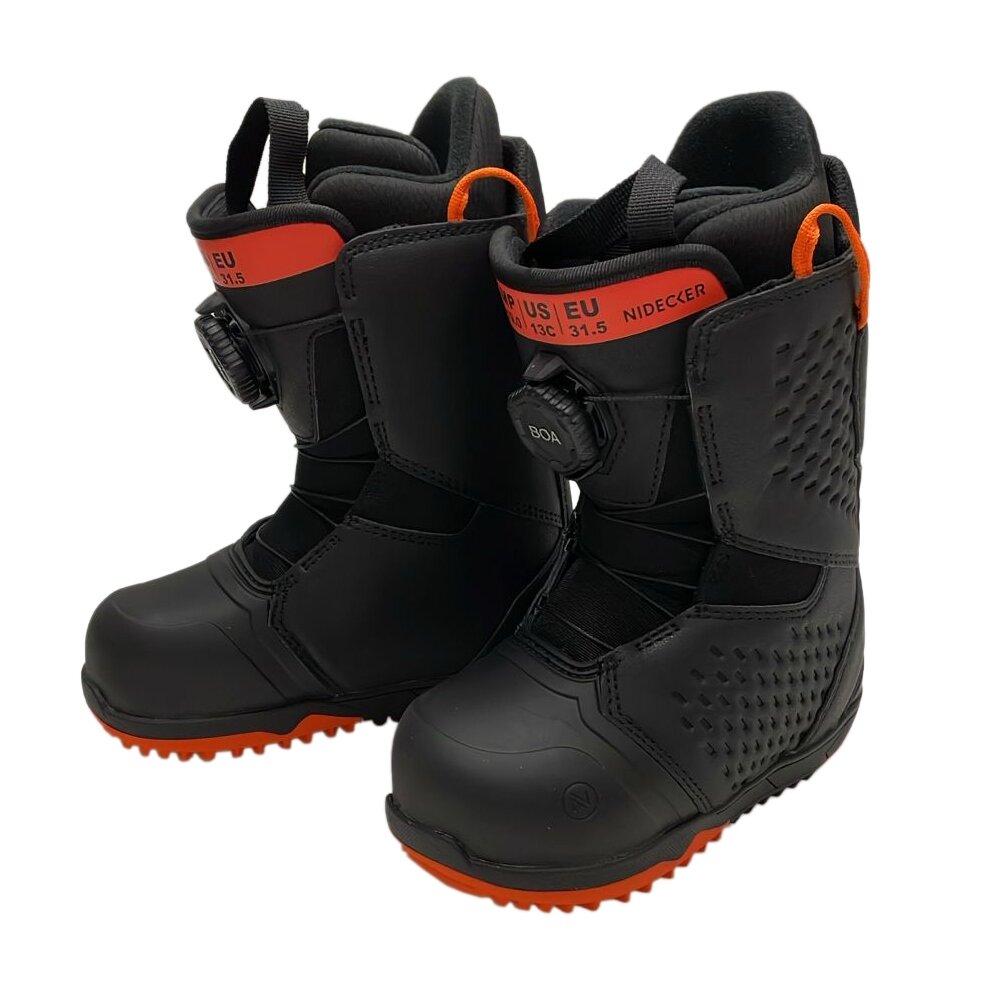 Ботинок для сноуборда Nidecker Ansr Rental Boa Kids Black/Orange, год 2024, размер 34.5