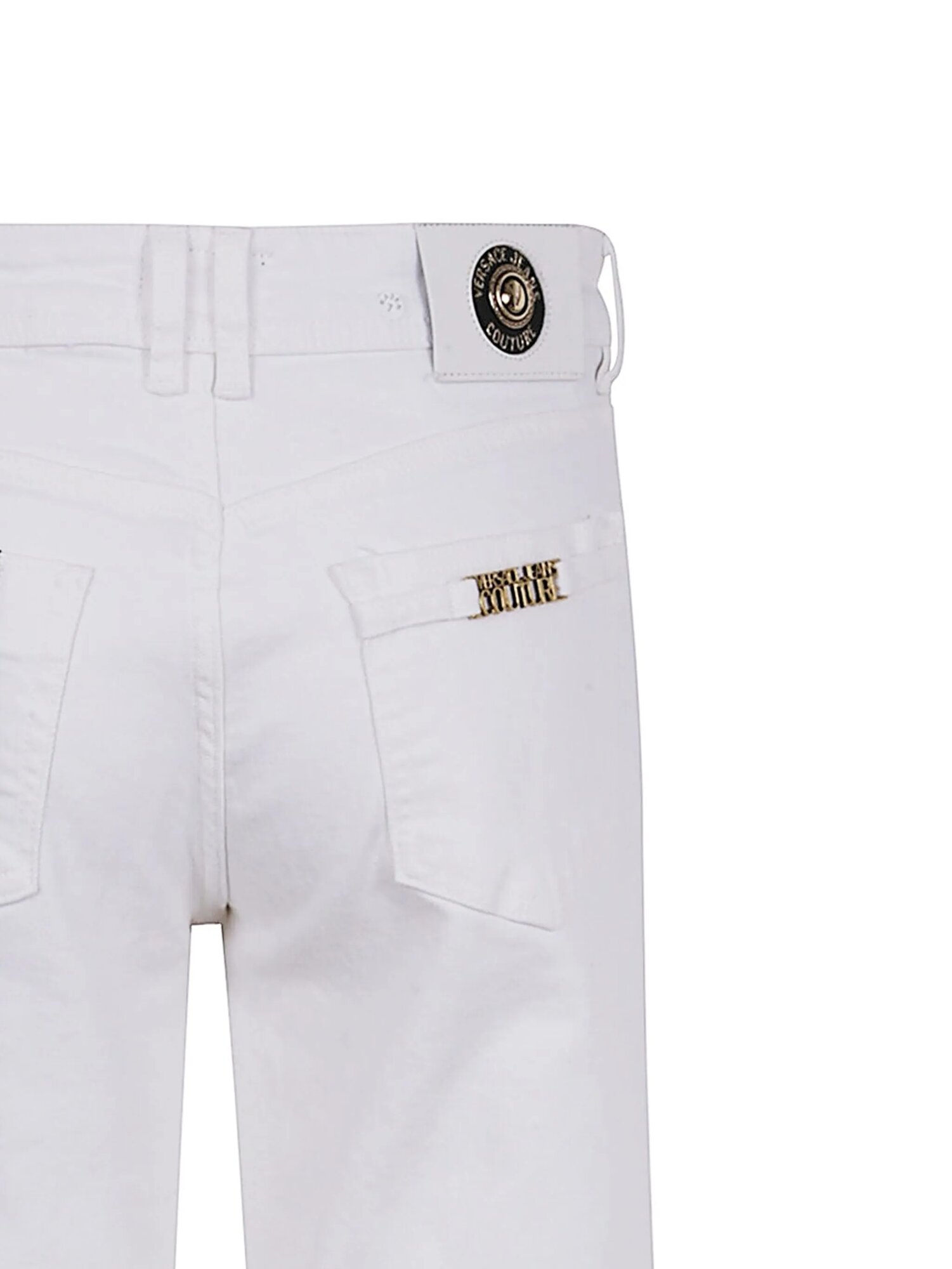 Джинсы Versace Jeans Couture Джинсы с логотипом, размер 8, белый — фото 1