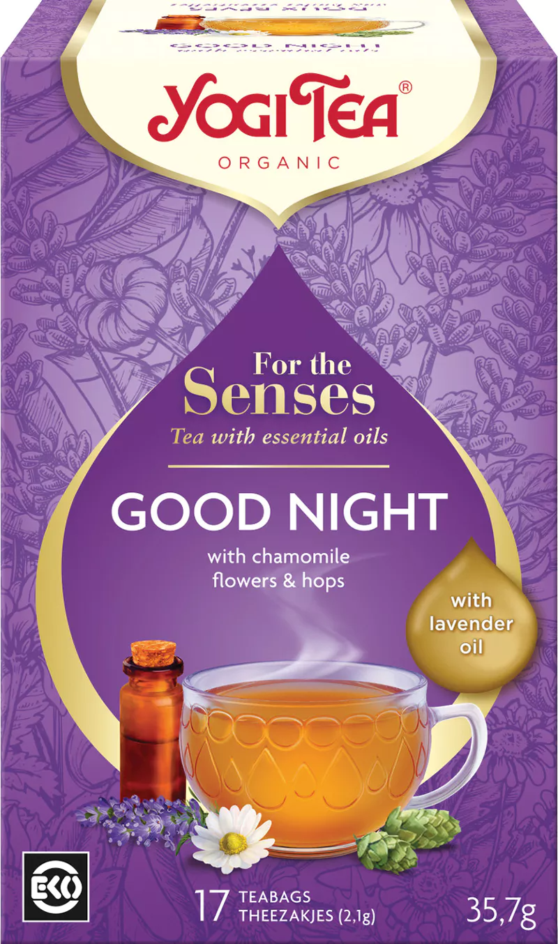Чай в пакетиках Yogi Tea Good Night Спокойной Ночи, с эфирными маслами, 17 пакетиков