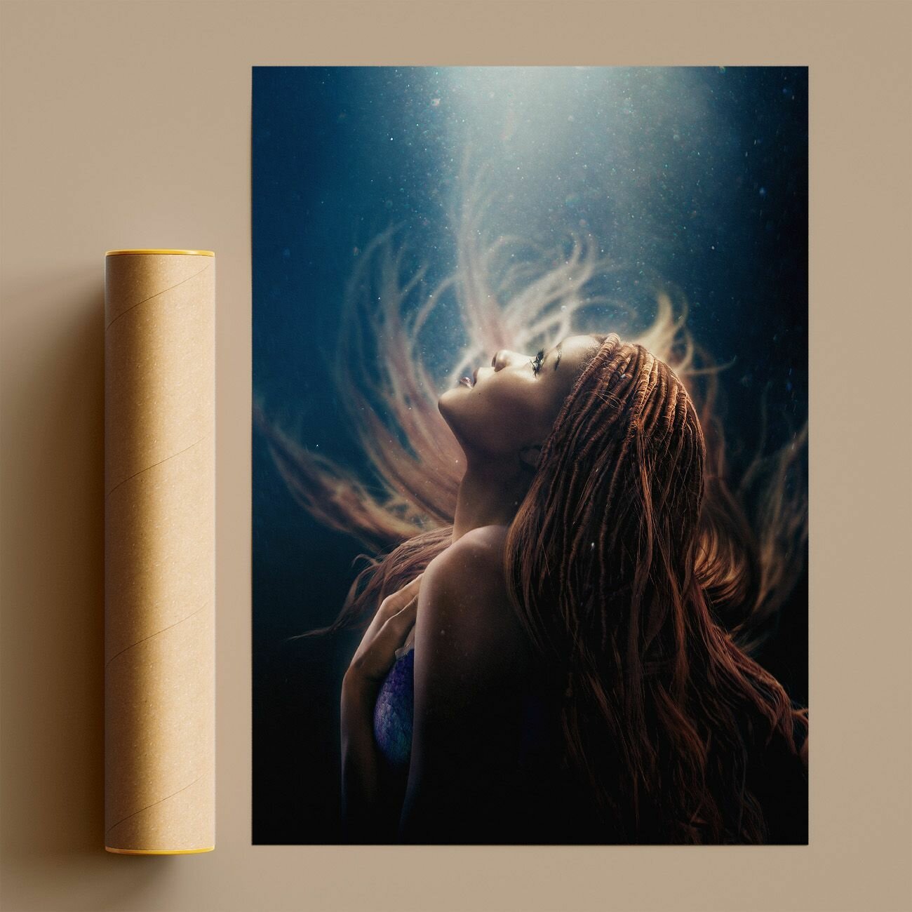 Постер Ариэль 40х50 см без рамы/ Ariel, Русалочка/ Плакат для интерьера, в подарок