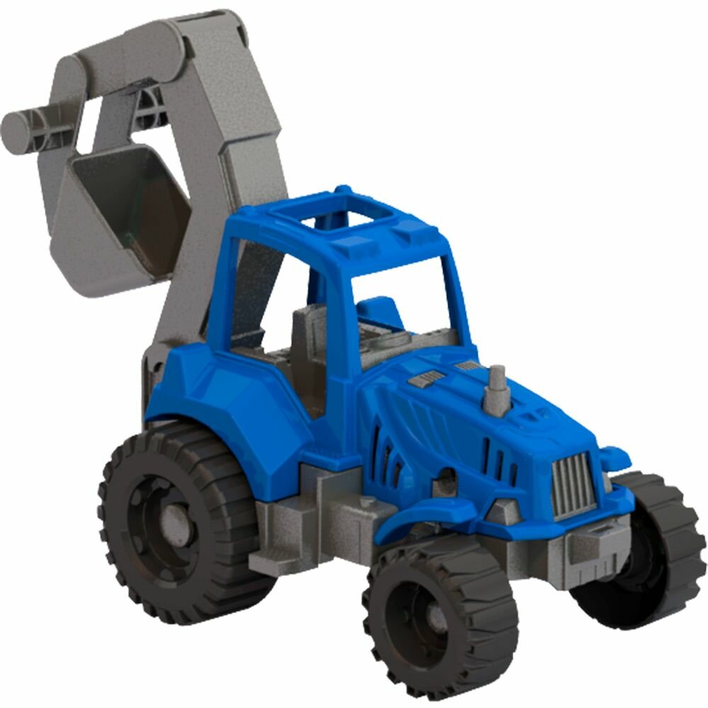 Трактор "Нева" с ковшом, детская машинка для мальчика, пластиковая машинка-игрушка для сюжетно-ролевых игр