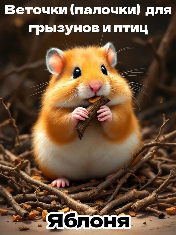 Веточки (палочки) яблони для грызунов и птиц