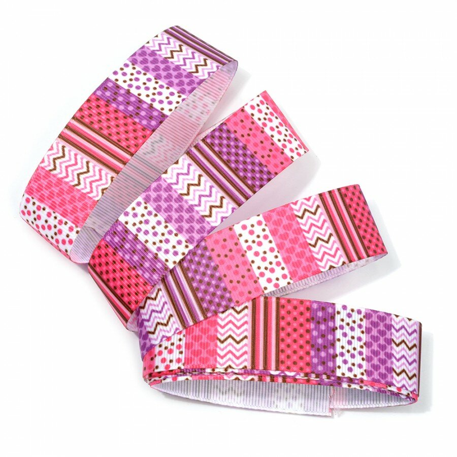 Лента репсовая с рисунком TBY. LDR121 шир.25мм уп.10м