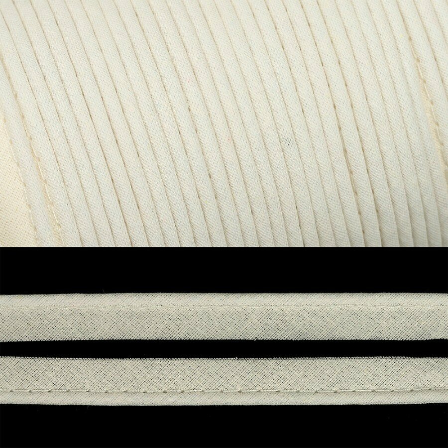 Кант TBY хлопок шир.12мм цв.102 молочный уп.65,8м