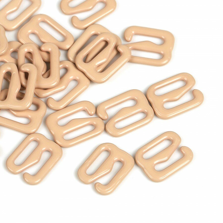 Крючок для бюстгальтера металл TBY-67794 d08мм, цв.03 бежевый, уп.20шт