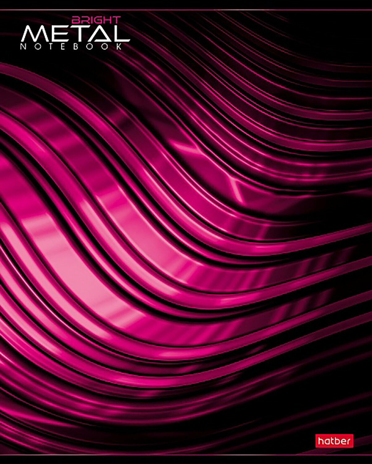 Тетрадь BrightMetal, 80 листов, клетка, в ассортименте