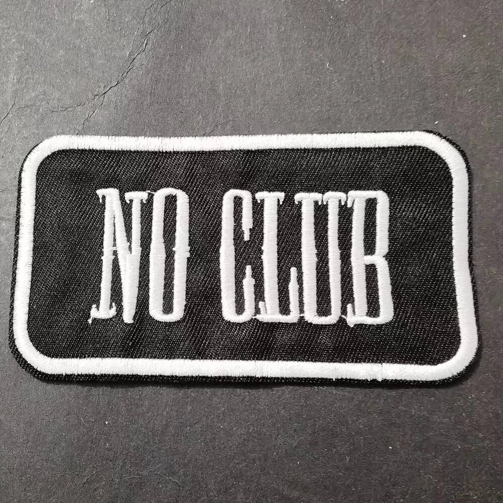 Нашивки No Club для вестов 2-8см Черный, about 11x6cm